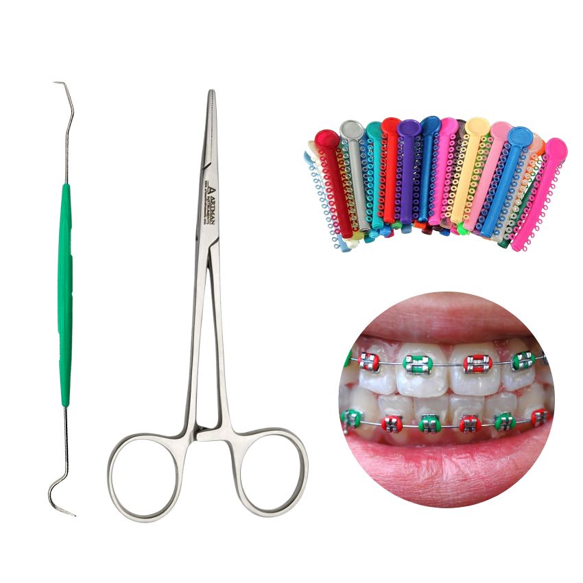 Orthodontic Ligature Ties Color Kit 1040pcs – Braces Elastic Bands ...