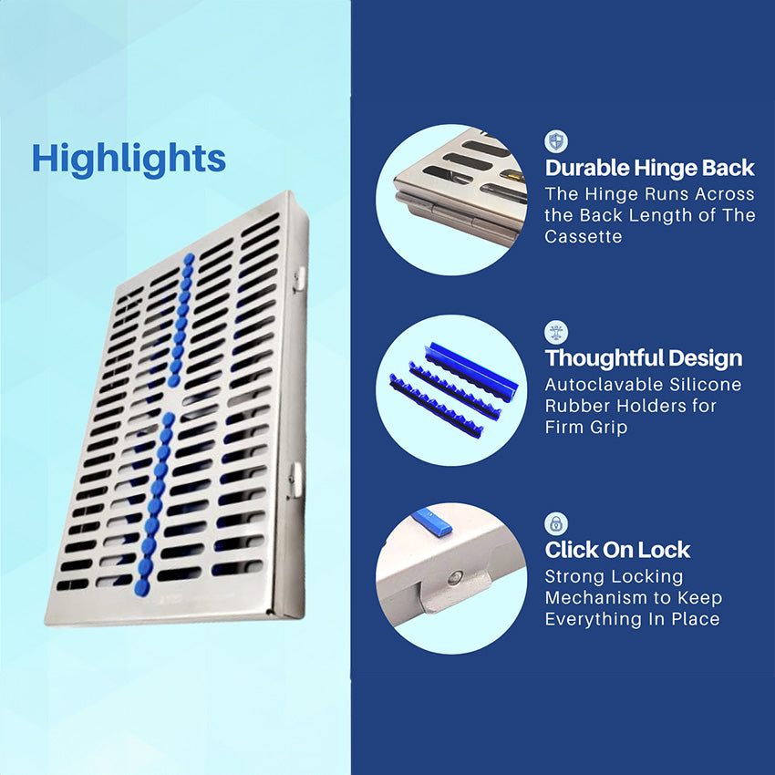 20 Instruments Cassette Rack for Autoclave | Sterilization Tray