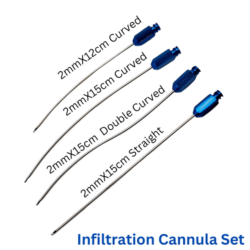 Curved Infiltration Cannula Set, Luer Lock (4 pcs) | Artman – Artman ...