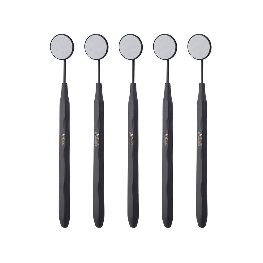 Set of 5 Dental Mirrors - Matte Black for Dentists | Artman Instruments