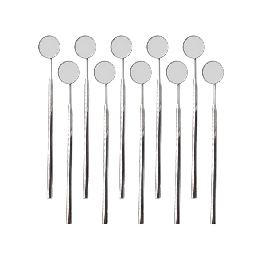 Pack of 10 Dental Mouth Mirrors - Stainless Steel Handle | Artman