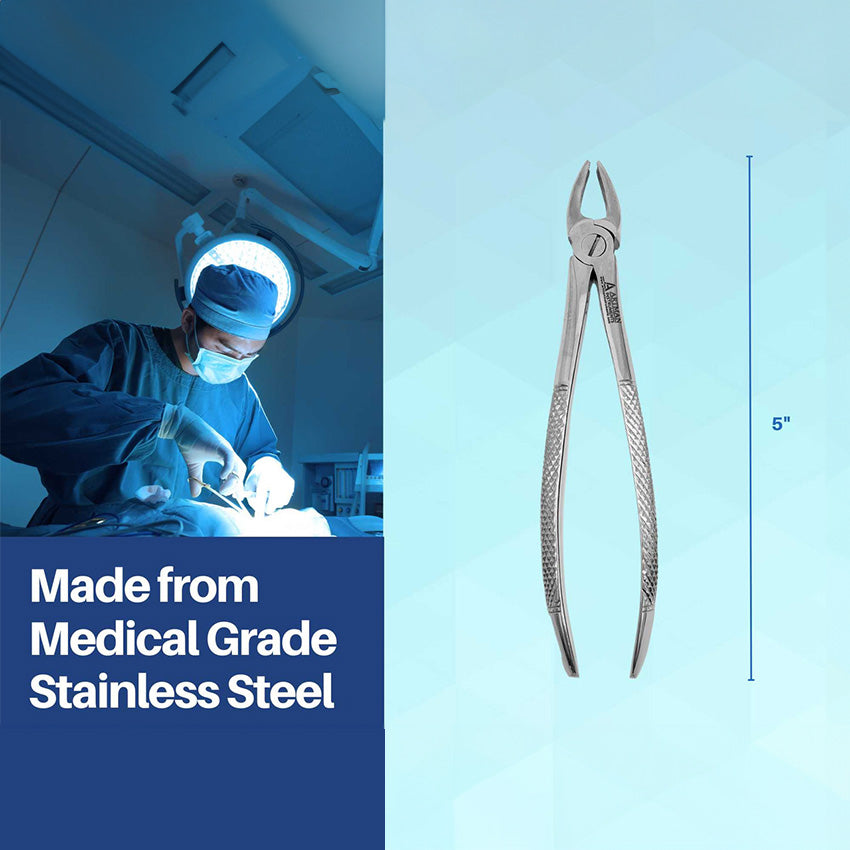 Dental Extraction Forceps #1 Upper Straight Wide Tip | Artman Instruments