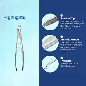Dental Extraction Forceps (Upper Bayonet for Roots) #51