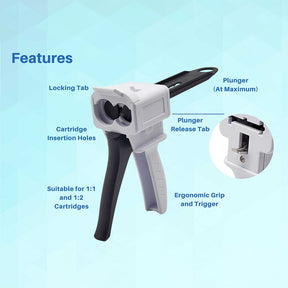 Dispenser Gun, 50ml Dispensing Gun Kit Impression Mixing Dispensing Di