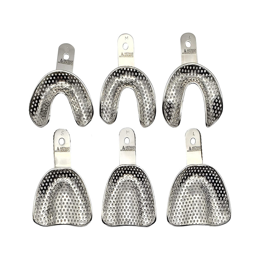 Edentulous Dental Impression Trays Set of 6 ARTMAN