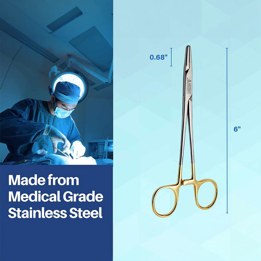 Mayo Hegar Needle Holder Tungsten Carbide (6” 10” 12”) Surgical Needle ...