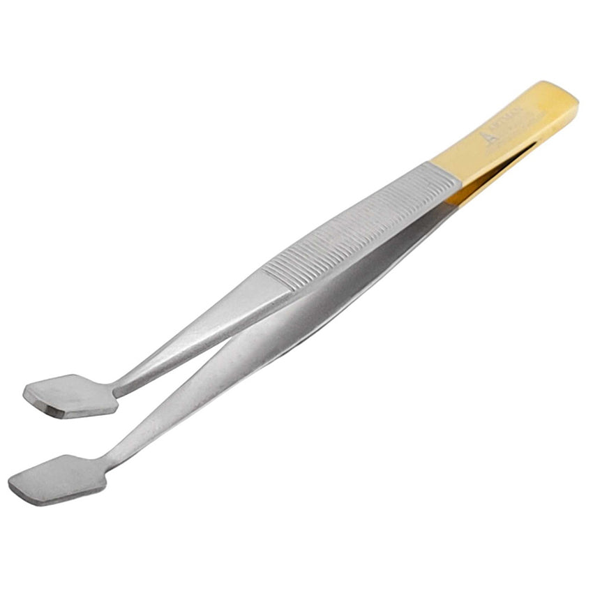 Tissue Membrane Holding Tweezer Flat Tips Stainless Steel Forceps with